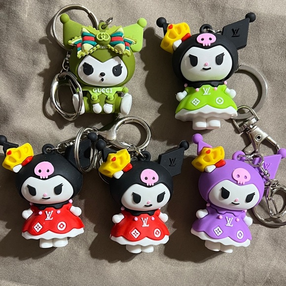 Hand Crafted | Accessories | Kuromi Keychain Choose Your Favorite Color ...